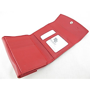 PELGIO Genuine Stingray Skin Women's Medium Clutch Wallet Purse (Black)