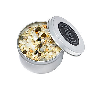 Full Moon® Candle by New Moon Beginnings - Purification & Cleansing Candle - Dried Flower, Herb, & Crystal Candles - Aromatherapy Candles - Soy Candle - 8oz Tin