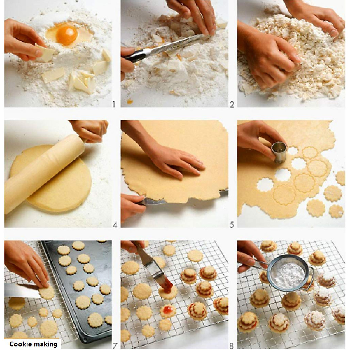 24 Geometric Stainless Steel Metal Cutting Dies (Pastries, Dough, Pie Crust, Fruit, Fondant, Clay),10 Eye Style Fruit Forks