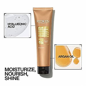 REDKEN All Soft Moisture Restore Leave-In Treatment | Hyaluronic Acid Primer| Treatment for Dry and Brittle Hair | Humidity, Heat and Frizz Protection | For Soft and Smooth Hair | 5.1 Fl Oz