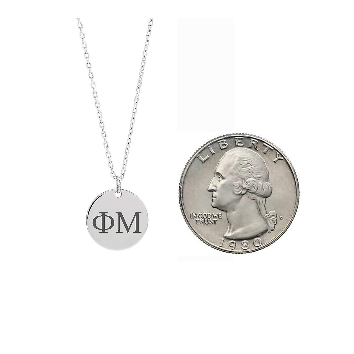 Dainty Phi Mu Necklace Sorority Jewelry Drop Necklace Sorority Lavalier Necklace