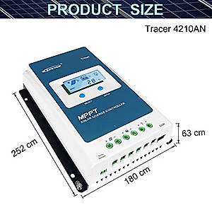 EPEVER MPPT Solar Charge Controller 40A Max PV 100V, 12V/520W, 24V/1040W, Common Negative Grounding, Work for Lead-Acid Sealed /Gel(AGM)/Flooded and Lithium Battery Charging(MPPT 40A)