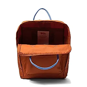 Fjällräven Kånken Backpack for Men, and Women - Lightweight Rugged Vinylon Fabric, Dual Top Handles with Snap Closure, and Classy Look Teracotta Brown/Ultramarine One Size One Size