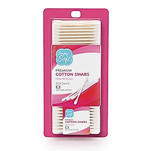 Medline Simply Soft Cotton Tip Applicators, Cotton Swabs with Double Round Tips, 300 Count