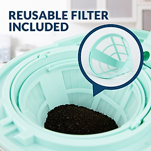 Nostalgia Retro Coffee Maker, 12 Cup, Vintage Coffee Machine with Adjustable Timer, Warm Function, Anti Drip, Glass Carafe Included, Aqua