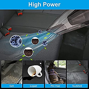 Reserwa Two-Layer Filter Car Vacuum Cleaner with LED Light 7500PA 12V 16.4FT Cable Portable Handheld Car Vacuum Cleaner Wet and Dry Use Auto Vacuum Cleaner