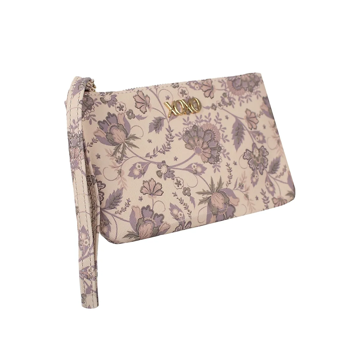 XOXO Women’s Large Blush Paisley Saffiano Multifunction Solid/Patterned Wristlet