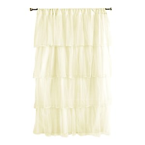 Tadpoles Multi-Layer Tulle Curtain Panel, Pink, 84 Inch