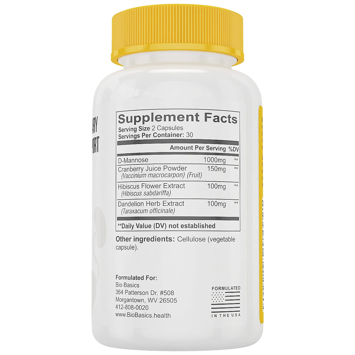Advanced Urinary Tract Health & Bladder Support Supplement - Detoxifying Strength D-Mannose & Cranberry Natural Fast Acting UT Cleanse- Restore Control & Balance - 60 Capsules