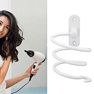 HOLPPO Spiral Hair Dryer Holder,Wall Mount Bathroom Hair Dryer Rack,Countertop Hair Dryer Stand,for Most of Hair Dryers