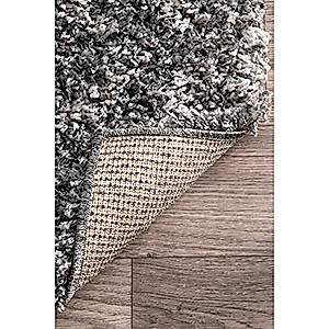 nuLOOM Iola Geometric Shag Area Rug, 8x10, Gray