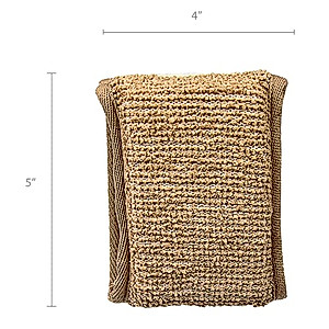 Eurow Beauty Cleaning and Cleansing Exfoliating Bamboo Bath Sponge, 3 Pack