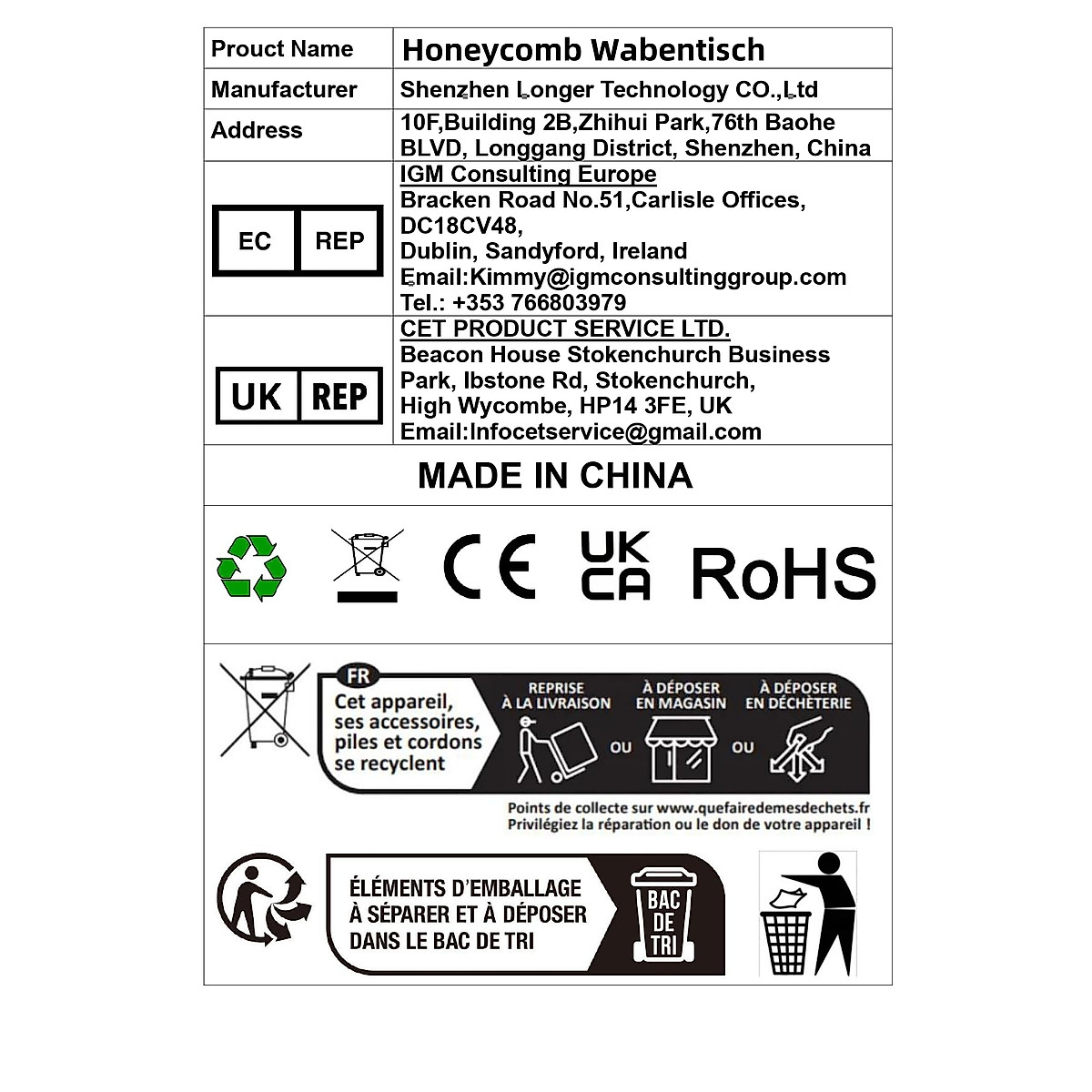 Longer Honeycomb Working Table, 15.7"x 15.7"x 0.86" Honeycomb Working Bed for CO2 or Diode Laser Engraver Cutting Machine, Fast Heat Dissipation with Aluminum Plate for Table-Protecting