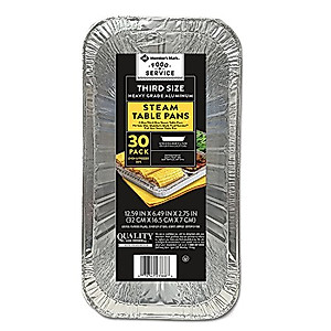 An Item of Member's Mark Aluminum Steam Table Pans, 1/3 Size (30 ct.) - Pack of 2