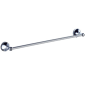 JHSLXD.YSPJ Bathroom Single Shot Towel Rod Household Washing Hands Brass Chrome Towel Rack Hotel Metal Tower Hanger Bathroom Hardware Accessories 60CM,Chrome