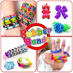 17160+ Loom Rubber Bands Refill Kit in 34 Color with 600 Clips,6 Hooks,1 Instruction, Premium Bracelet Making Kit for Kids Weaving DIY Crafting Gift