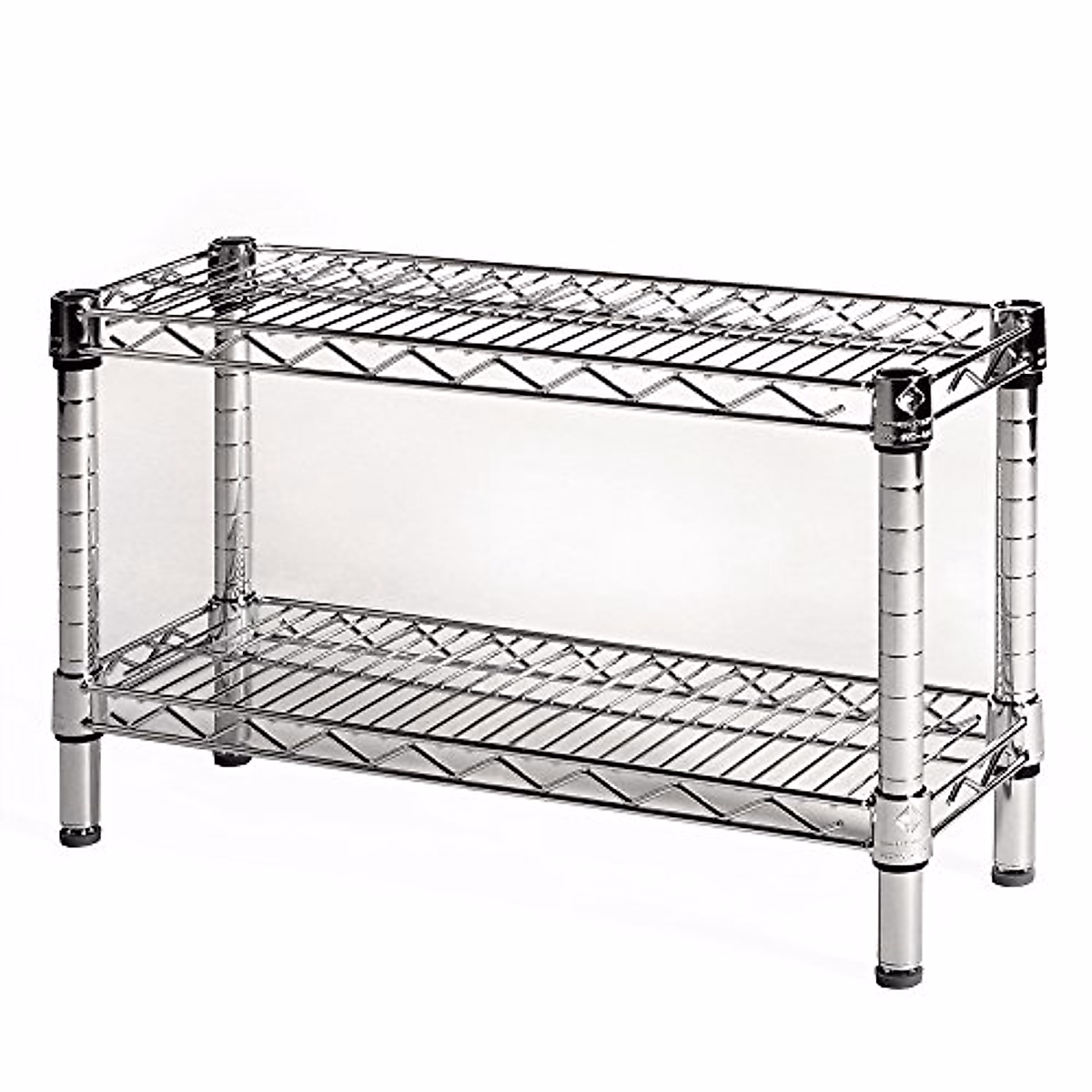 Shelving Inc. 8" d x 24" w Chrome Wire Shelving with 2 Shelves
