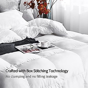 ABOUTABED California King Bedding Comforter Duvet Insert - All Season Goose Down Alternative - Ultra Soft Quilted Comforters with Corner Tabs- Hotel Collection Machine Washable