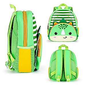 Umtiti Toddler Backpack,Waterproof Preschool Backpack, 3D Cute Animal Cartoon Preschool Backpack for 2-6 Years Girls,Boys.Cute Dinosaur.