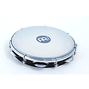 Meinl Percussion PA10ABS-BK 10-Inch ABS Plastic Pandeiro with Synthetic Head, Black