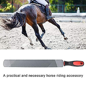 BRDI Horseshoe File, Double-Sided Farrier Hoof Rasp T12 Carbon Tool Steel Hoof Trimming Shoeing Tool for Horseshoe Trimming