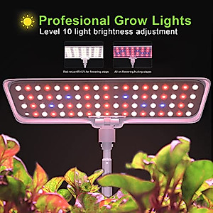 Hydroponics Growing System, 9Pods Indoor Garden with LED Grow Light and upgrade controller, Plant Germination Kit with Automatic Timer, Smart Home Garden for Herb, Vegetables, Fruits, Up to 17", White
