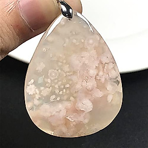 Natural Cherry Agate Pendant Jewelry For Women Men 43x33x9mm Beads Crystal Stone Sliver Gemstone AAAAA