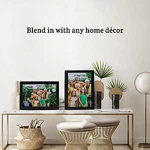 BSIMB Smart WiFi Digital Picture Frame 16GB with Wood Effect, 10.1 Inch HD IPS Display, Instantly Share Photos/Videos via App Email, Easy-to-Use Touch Screen, Auto Rotate in Landscape or Portrait
