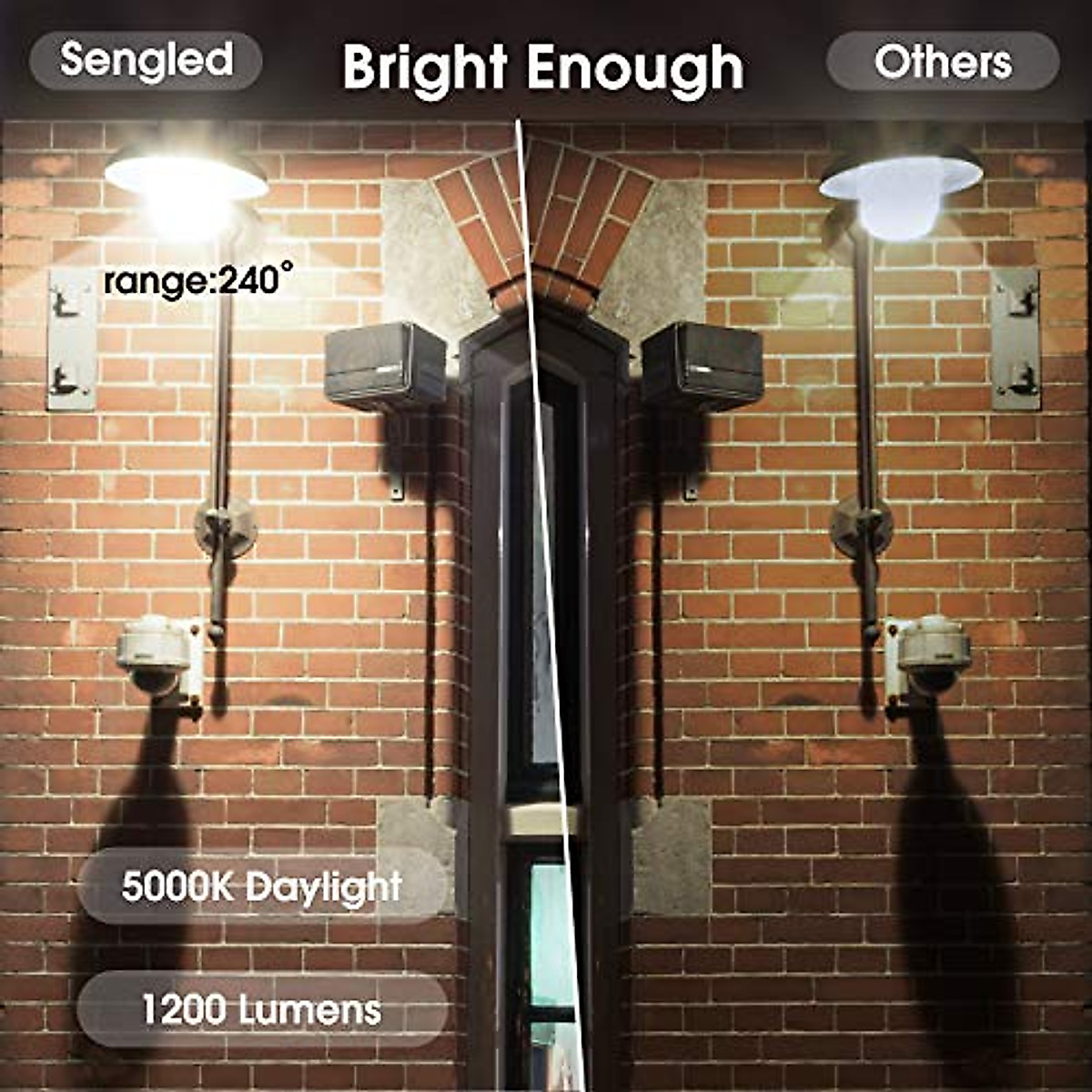 Sengled 5000K Daylight LED Light Bulb 10.5 Watt Equivalent 1200LM, Automatic Dusk to Dawn Light Bulbs for Outdoor Lighting, 3 Pack, UL Listed.