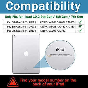 Nitupai Case for iPad 9th Generation/iPad 8th 7th Generation 10.2 inch 2021/2020/2019 Heavy Duty Shockproof Rugged Protective Cover 10.2'' with Stand Kids, Red+Blue