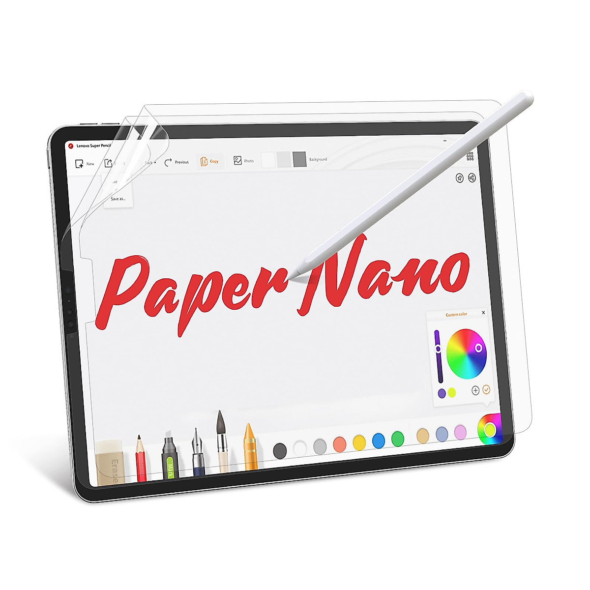 bersem Paper Screen Protector Compatible with iPad Pro 11 inch (2022/2021/2020/2018), iPad Air 5th / 4th Generation (10.9",2022/2020), iPad Air 5 / iPad Air 4 Matte PET Film for Drawing，1 Pack
