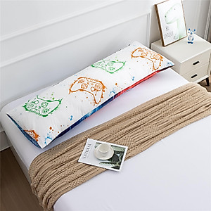 Meeting Story Game Gaming Body Pillow Cover Gamer Bedding Pillowcase with Envelope Closure for Boys Kids Adults (Blue-Purple)