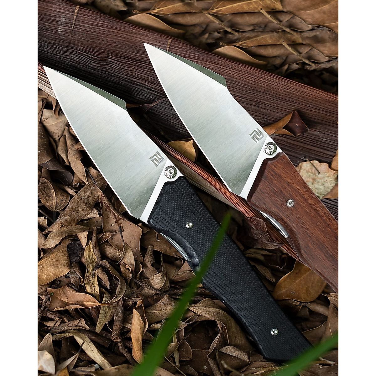 ARTISANCUTLERY Folding Knife Ahab Series (J1851) AR-RPM9 Blade and Wood Handle EDC Pocket Knife with All-in-One Pocket Clip