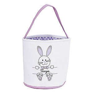 Niqai Personalized Easter Baskets for Kids Boys Girls Custom Easter Basket with Name Customized Easter Gift for Toddler, One Size