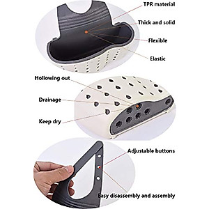 YYaaloa Sink Basket Sink Strainers Basket Kitchen Drain Shelf Sink Storage Holder (style 2- Beige)