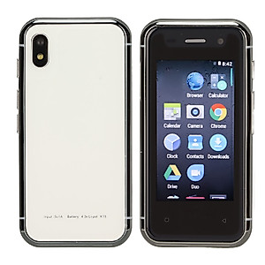 Diyeeni S9 Mini Smartphone, 4G Kids Phone Pocket, 2.5in Single Card Unlocked Small Phones, 2GB RAM 8GB ROM, for Android 7.0, Support WiFi Bluetooth Hotspot, for Whats App (White)