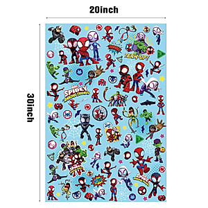 5 Pcs Spidey Wrapping Paper Spidey and His Amazing Friends Gift Wrap Bulk Art Paper Folded Flat for Baby Shower Spidey and His Amazing Friends Birthday Party Decorations Wedding DIY Crafts Gift