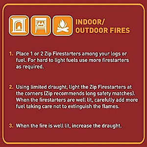 Zip 100537048 All Purpose Firestarter Cubes 16 Count, White Label