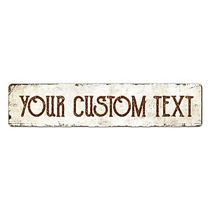Rustic Custom Sign, Personalized Metal Signs, Cristmas Gift for Him Men Dad, Man Cave, Indoor and Outdoor Use, 4x18 Inches, ACM, Fade Resistant,