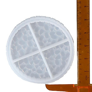 Uniquer 3Pcs Diamond Resin Tray Molds with Edges,Rectangle Round Shaped Epoxy Silicone Casting Molds for Makeup Holder,Art Craft Making Supplies