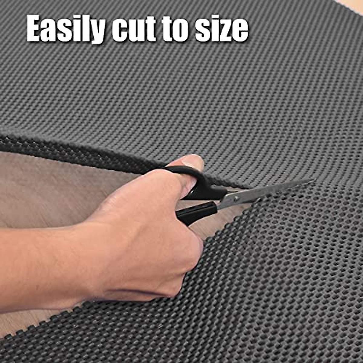 POWERTEC 71014 Non-Slip Woodworking Mat Pad, 24in x 48in – Large Liner for Cabinet, Bathroom, Drawer, Router, and Sander, Black