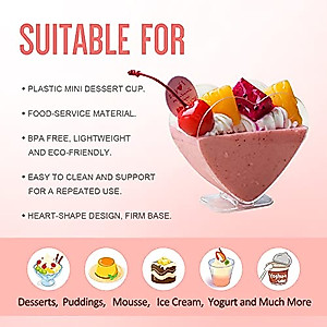 HJW 100 Pack 4 oz Clear Plastic Dessert Cups with Spoons, Mini Appetizer Serving Plates Disposable Bowls for Desserts, Appetizers, Puddings, Mousse, Fruit Parfait and More