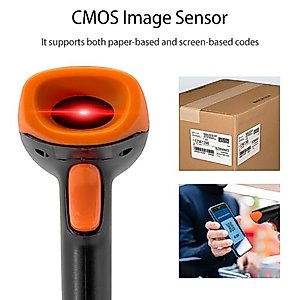 USB Wired Connection Barcode Scanner Digital Printed Bar Code Reader for Supermarket Checkout, Mobile Payment (USB & 2.4G & BT Connect)