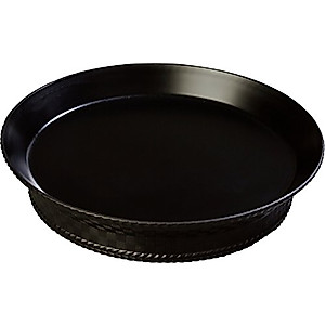 Carlisle FoodService Products 652703 WeaveWear Round Serving Basket, 10", Black (Pack of 12)