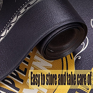 Kitchen Mat and Kitchen Rugs 2 PCS, Cushioned, Thick, Anti Fatigue and Waterproof Mat, Comfort Standing Desk Mat, Kitchen Floor Mat with Non-Skid & Washable for Home, Office, Sink. (Black Menu)