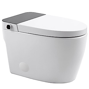Greenspring Smart Toilet with Bidet Built in and Heated Seat Toilet with Warm Water Sprayer Dryer and Foot Sensor Operation