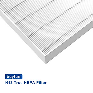 buyfun 115115 Size 21 Replacement Filter A H13(MERV 17) True HEPA Filter Compatible with Winix C535, PlasmaWave 5300, 5300-2, 6300, 6300-2, P300 Plasma wave, 1×HEPA filter+4×carbon filter