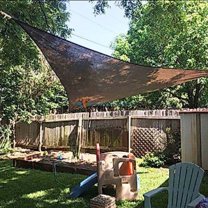 TANG Sunshades Depot 6'x6'x6' Brown Sun Shade Sail 180 GSM HDPE Equilateral Triangle Permeable Canopy Custom Commercial Standard