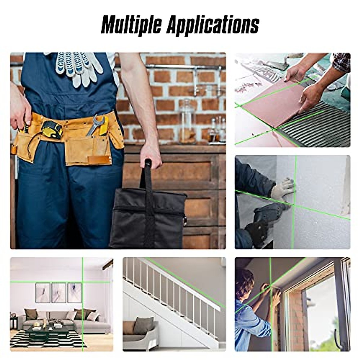 Zistel 16 Lines Laser Level Self Leveling, 4x360° 4D Green Cross Line, Laser Level for Construction with 2x360° Vertical 2x360° Horizontal, Li-ion Battery and Remote Controller Included