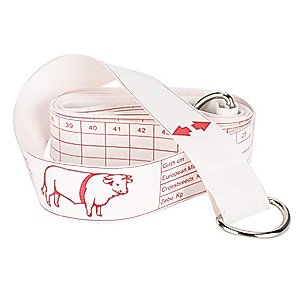 Cattle Weight Measuring Tape, 2.5m Livestock Tape Measure, Soft PVC Animal Bust Weight Contrast Ruler Farm Equipment for Pig Cattle Horse Pony Pig